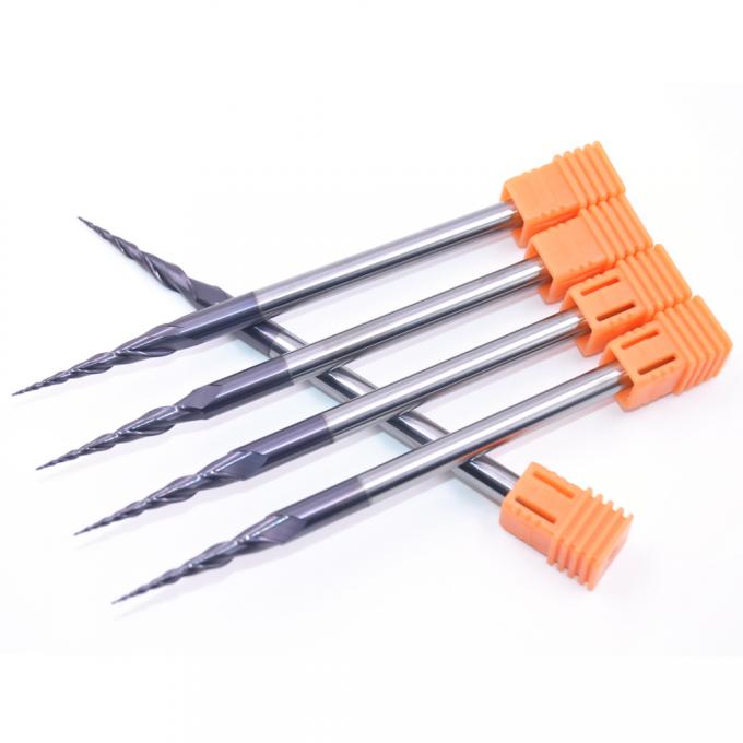 2 4 Flute Carbide Tapered End Mills 30 Degree / Ball Nose Milling Cutter