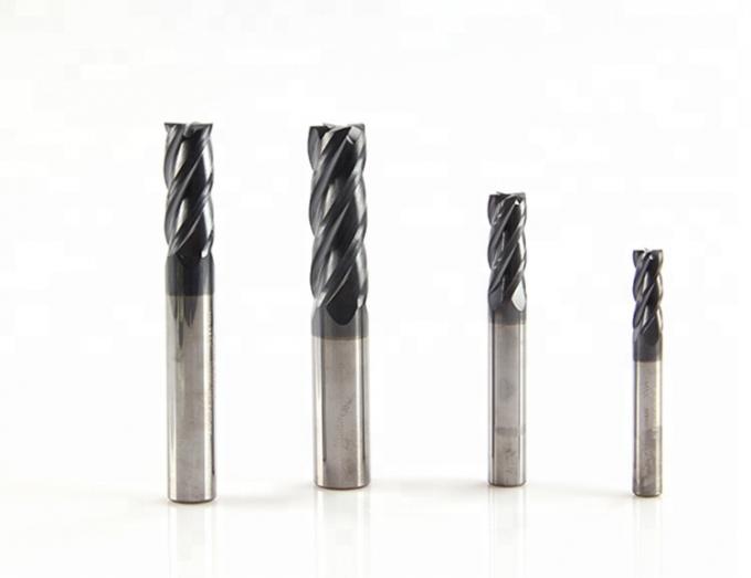 Cemented 2 3 4 6 Flute Tapered End Mills , Tungsten Carbide End Mill