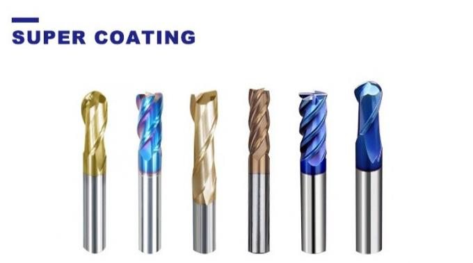 Spiral HRC45 Ball Nose Drill Bit / Micrograin Solid Carbide Router Bits