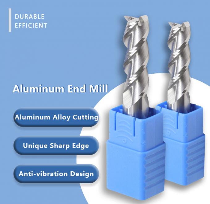 High Performance Solid Carbide 3F End Mills For Aluminum Reduced Shank OEM Tools