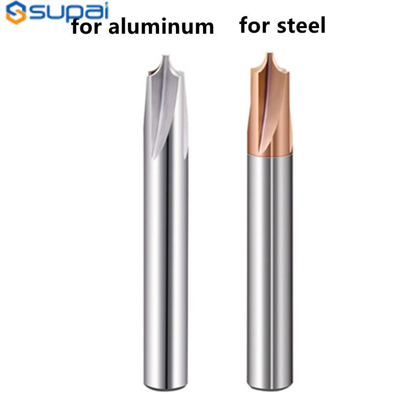 4 Flute Inner Radius End Mill For Steel Cutter V Grove Router 60 90 120 ...
