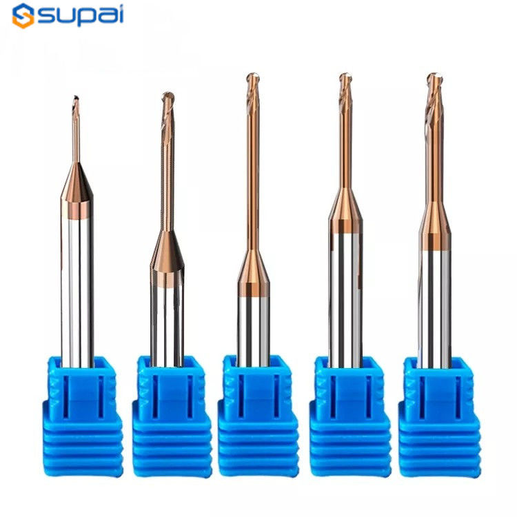 Deep Groove Ball End Mill Micro-Diameter CNC Long Neck Long Clearance ...
