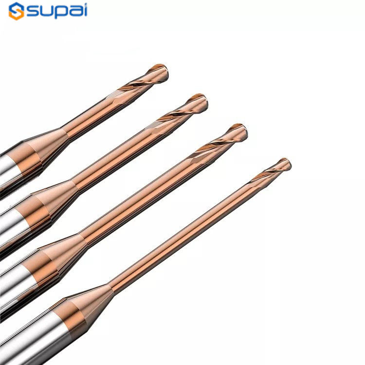 Deep Groove Ball End Mill Micro-Diameter CNC Long Neck Long Clearance ...