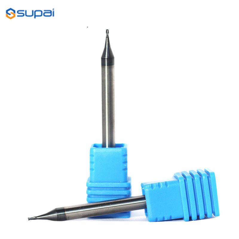 Micro Diameter End Mill with 30° Helix Angle and TiAlN Coating