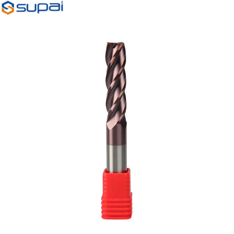Long Neck Solid Carbide End Mill CNC Tooling System HRC55 4 Flute ...