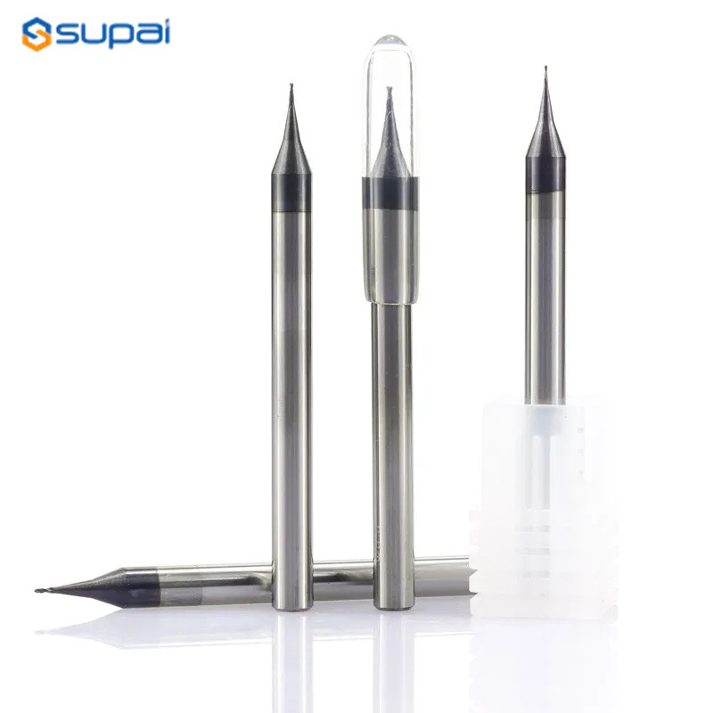 Square / Ball Nose Micro End Mills 2 Flutes Shank Diameter 4mm